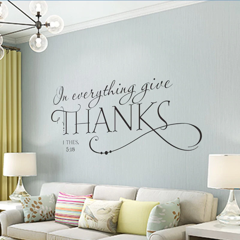 In Everything Give Thanks Wall Decal