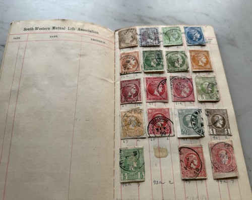 Antique Foreign Postage Stamp Booklet 13 pages Cancelled | eBay