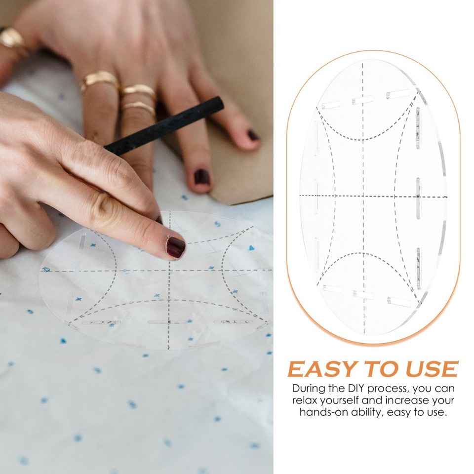 Round Corner Stitching Ruler Patchwork Templates Quilting Accessories ...