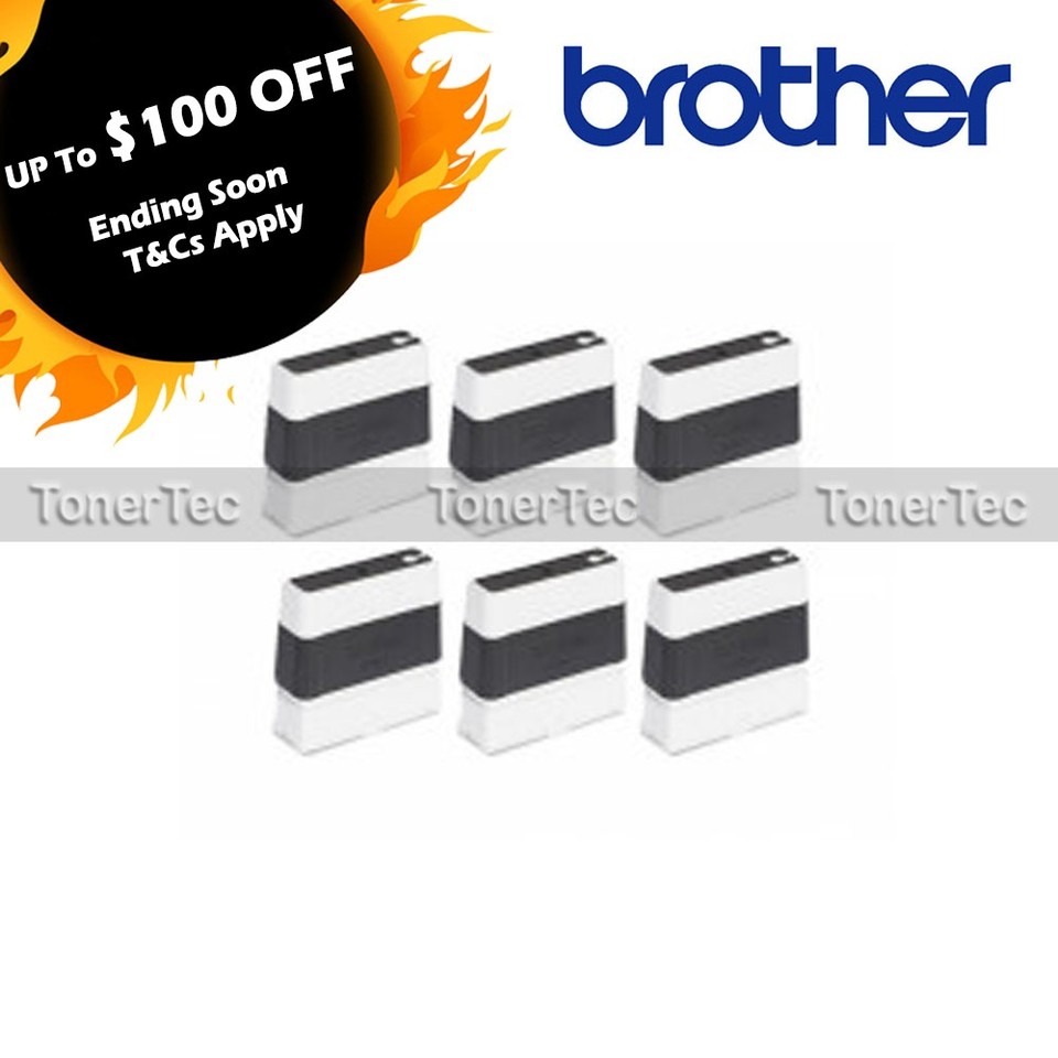 Brother Genuine PR-2270B6P 22x70mm (Box of 6) w/ 8x ID Black-inked ...