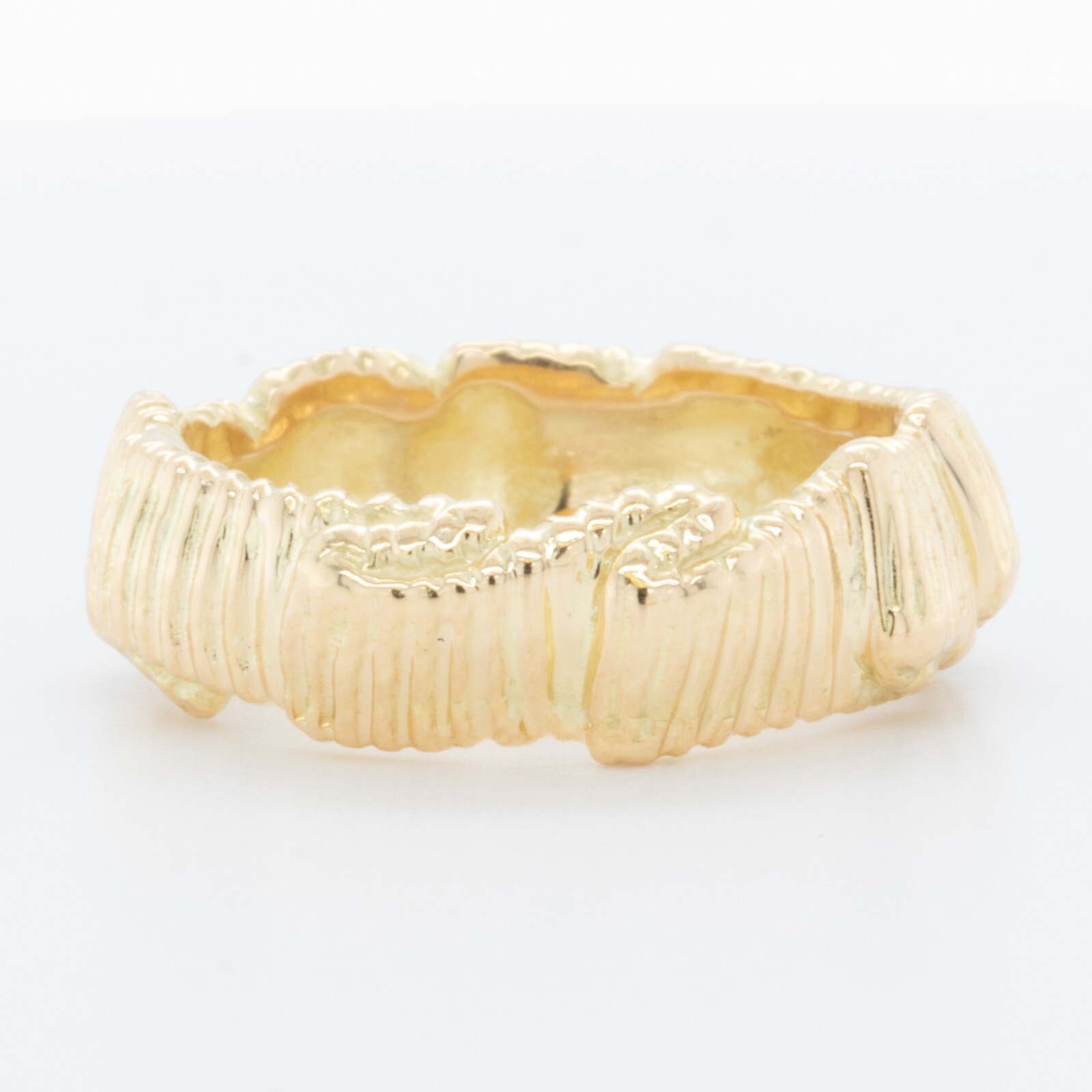 1988 Angela Cummings 18k Yellow Gold Ruffled Ribbon Ring Size 5.75 POST ...