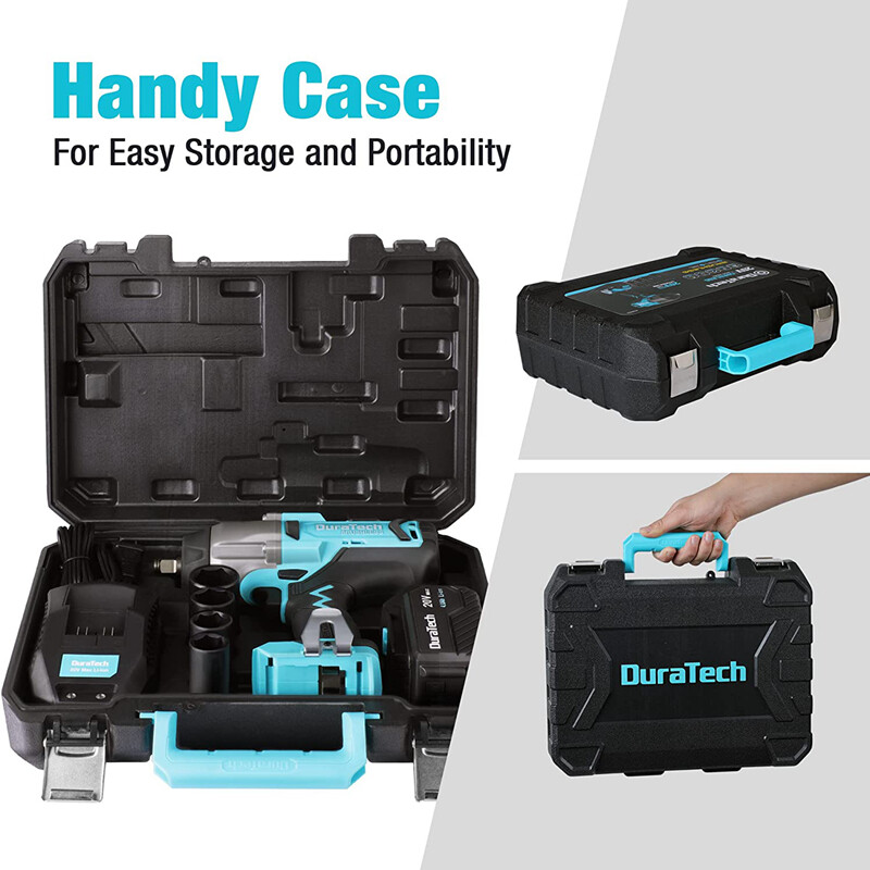 DURATECH 20V Cordless Impact Wrench Sets 1/2" Brushless Impact Driver ...