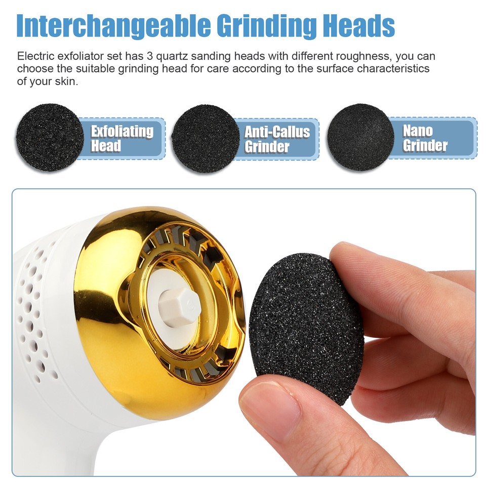 Power Electric Pedicure Foot File Sander Callus Feet Grinder Exfoliator ...