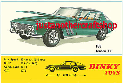 Dinky Toys 188 Jensen FF Large A3 Size Poster Advert Shop Sign Leaflet ...