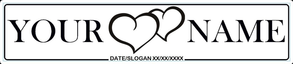 Just Married Personalised Wedding Car Number Show Plates Gift ...