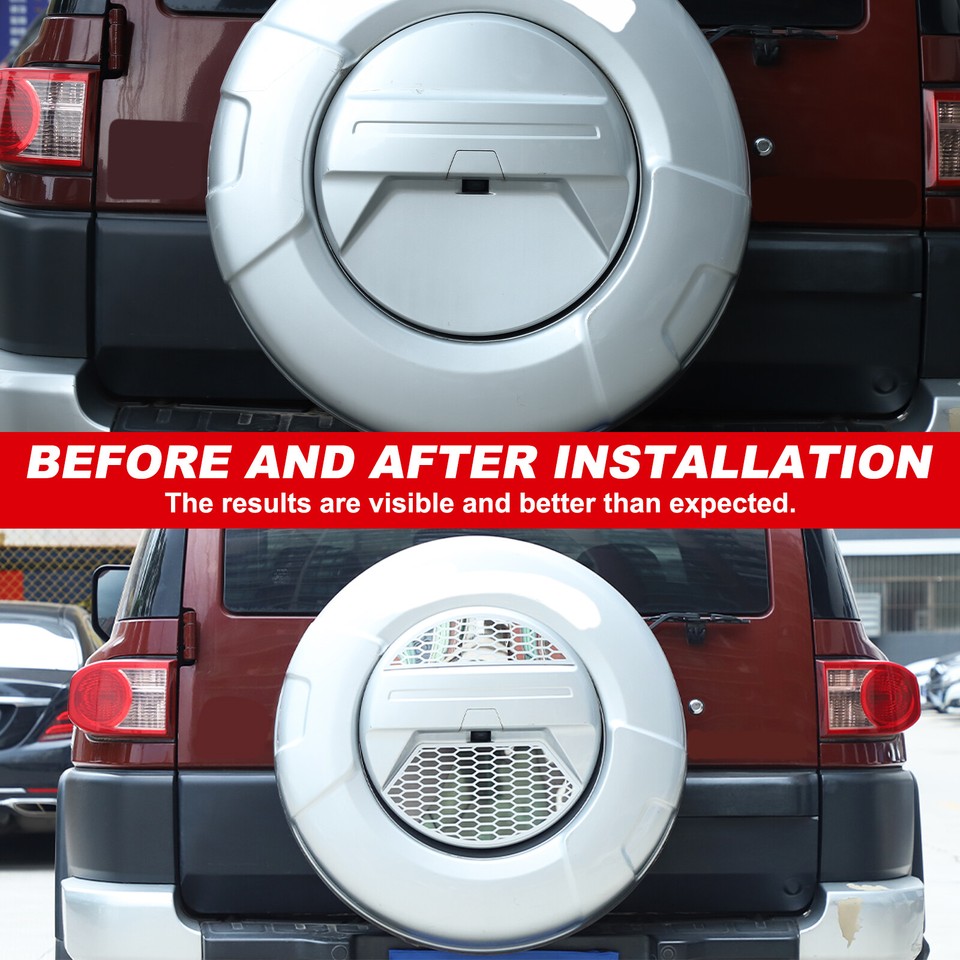 Steel + Alloy Silver Spare Tire Cover Patch For Toyota FJ Cruiser 2007 ...