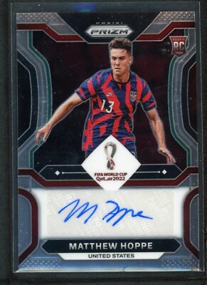 2022 MATTHEW HOPPE AUTO PANINI PRIZM FIFA WORLD CUP QATAR 2022 ROOKIE ...