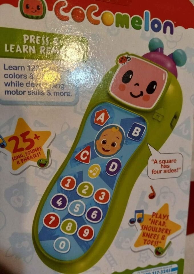 BRAND NEW COCOMELON PRESS & LEARN REMOTE TOY-LEARN ABC'S 123'S COLORS ...