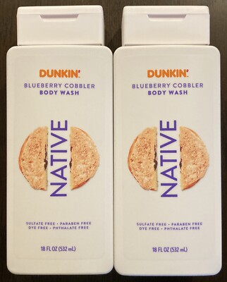 🫐 NEW! Native DUNKIN BLUEBERRY COBBLER Body Wash 18oz LIMITED EDITION ...