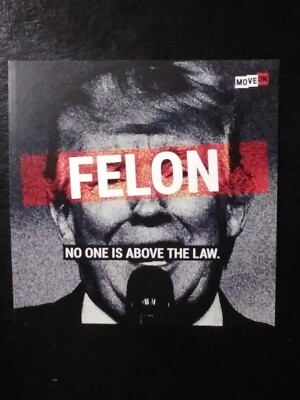 DONALD TRUMP FELON 4" square sticker decal | eBay