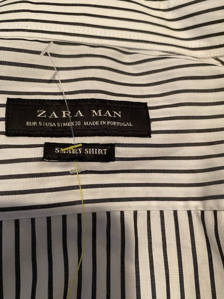 Zara Man Shirt Size S Adjusted Long Sleeve Button Down Slim Fit | eBay UK
