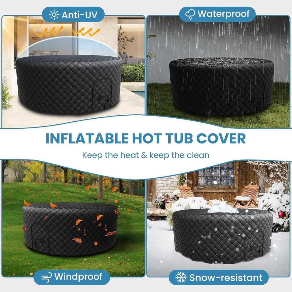 NAIZEA Insulated Inflatable Hot Tub Thermal Cover Energy Efficient Hot ...