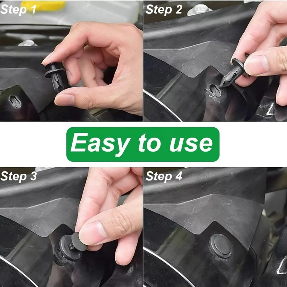 100 Pcs Automotive Clip Trim Car Push Pin Rivet Bumper Door Panel ...
