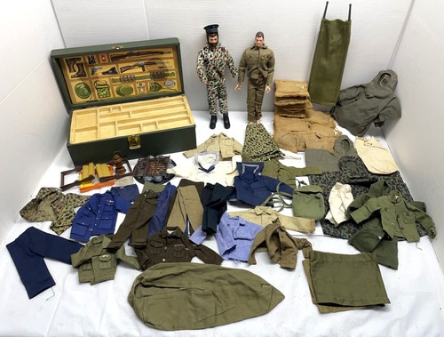 TWO VINTAGE ORIGINAL HASBRO 12 INCH GI JOE ACTION FIGURES, LOCKER ...