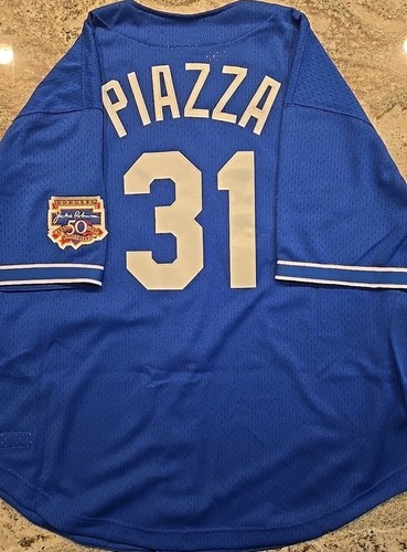 Mitchell & Ness Mike Piazza LA Dodgers Jersey New W/Tags Blue With Size ...