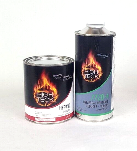 High Teck HFP450 GM 9260 Victory Red Basecoat Auto Paint Quart & Choice ...