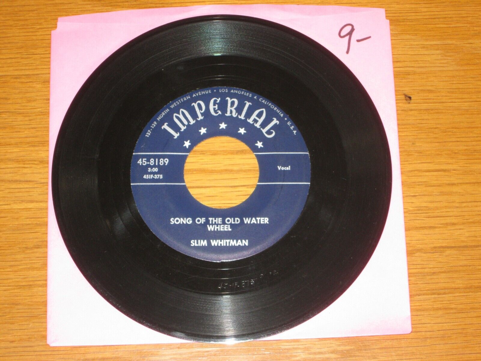 COUNTRY 45 RPM - SLIM WHITMAN - IMPERIAL 8189 - "RESTLESS HEART" | eBay