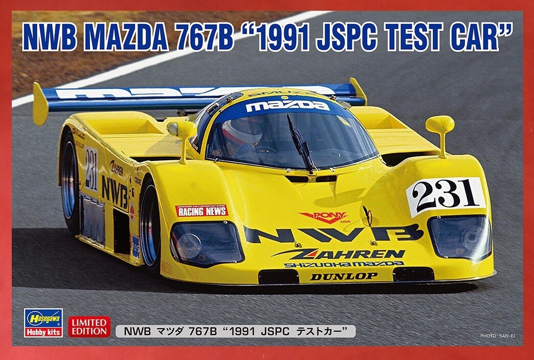 Hasegawa 20632 1/24 NWB Mazda 767B “1991 JSPC Test Car”, Group C Racing ...