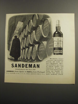 1952 Sandeman Port Ad - Sandeman established in the year 1790 | eBay