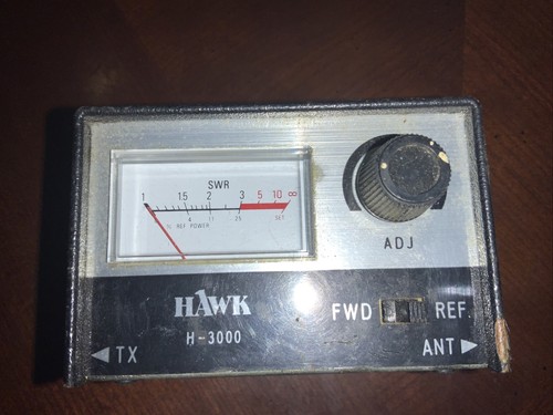 Hawk H-3000 SWR 10 Watt SWR/RF Power Meter Wattmeter CB/10 Meter Radio ...