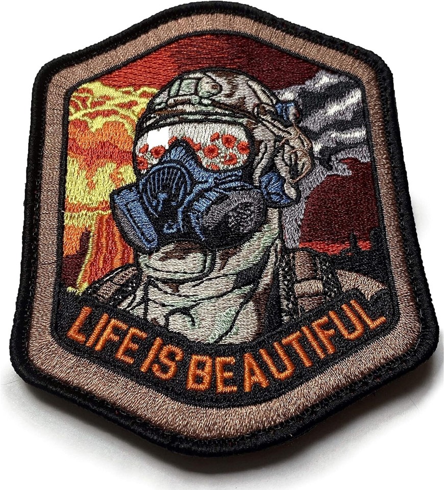 Life is Beautiful - Poppies Reflected in Gas Mask - Tactical Moral ...