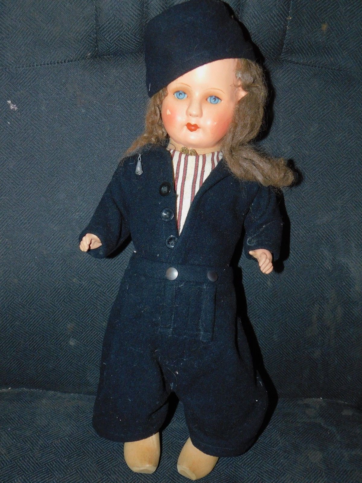 ANTIQUE CELLULOID SOUVENIR LARGE DUTCH BOY DOLL wood shoes | eBay