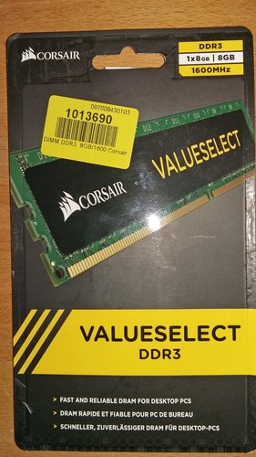 Corsair RAM DDR3 8GB PC 1600MHz 2R UDIMM PC3 Like New Taiwan | eBay