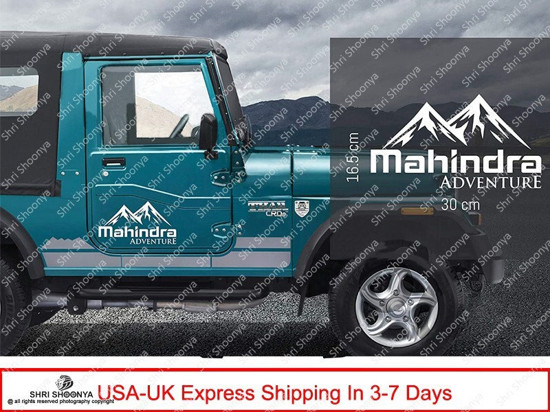 Mahindra Adventure Logo Black Fiber Mahindra Thar Hard Top At