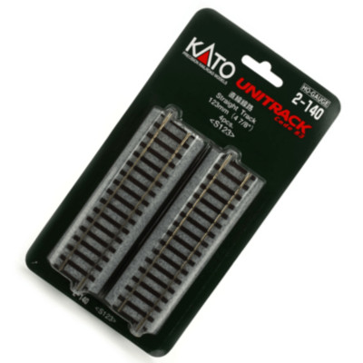 Kato 2-140 HO Scale 123mm (4 7/8") Straight Track [4 pcs Set] UniTrack ...