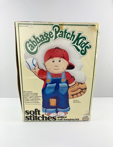 Vintage 1984 Cabbage Patch Kids | Soft Stitches Quilted Wall Hanging ...