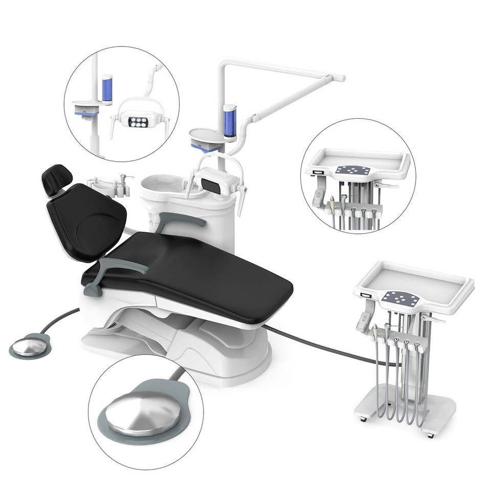 Dental Unit Chair Computer Control DC Motor/LED handpiece air scaler ...