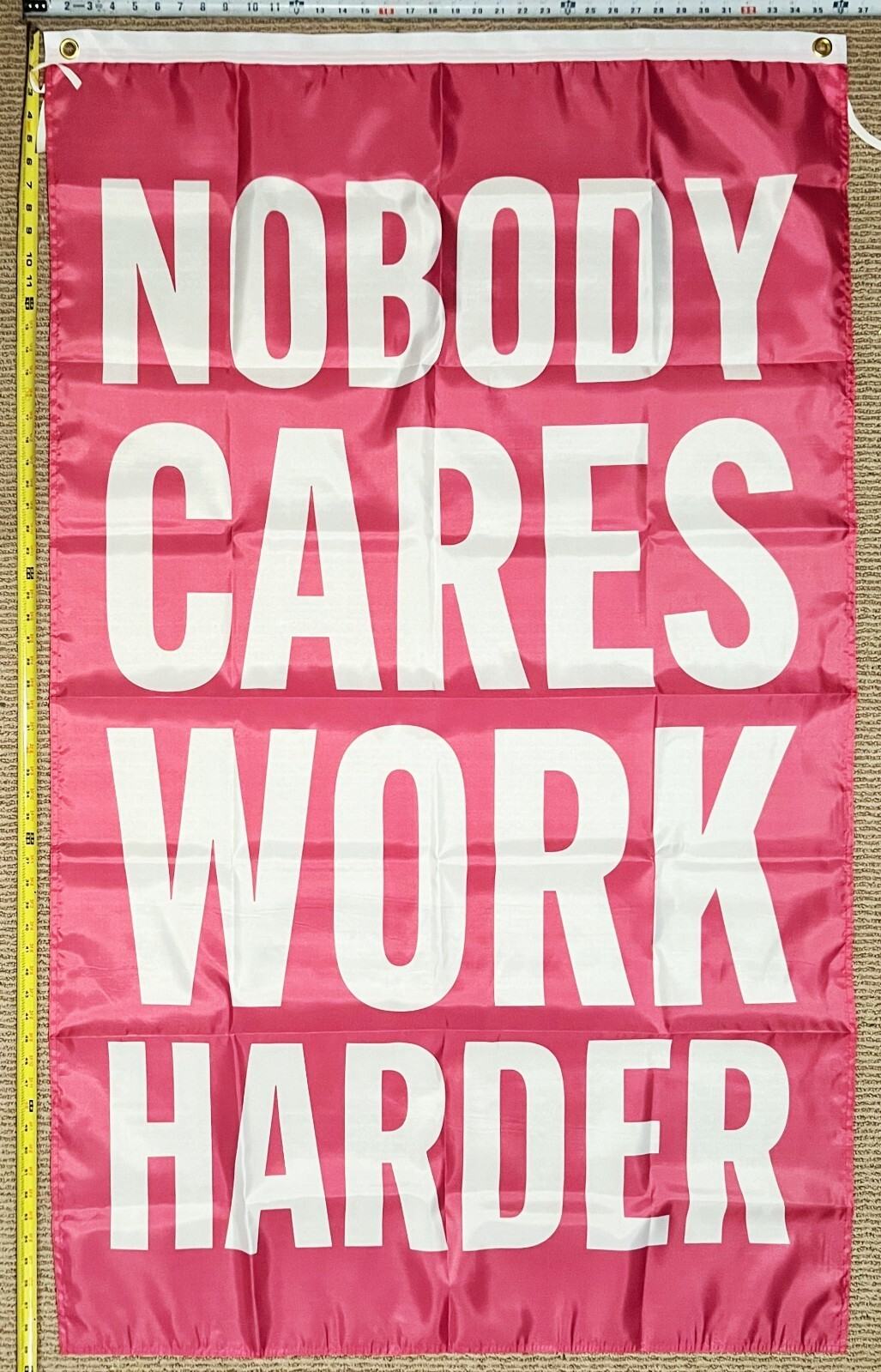 Motivation Flag FREE SHIPPING Nobody Cares Work Harder PV Gym Banner ...