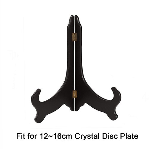 Crystal Disc Holder Specimen Healing Stone Plate Wooden Stand | eBay