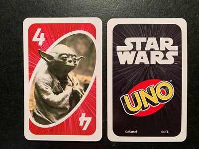 Star Wars YODA UNO CARD Red 2020 MATTEL | eBay