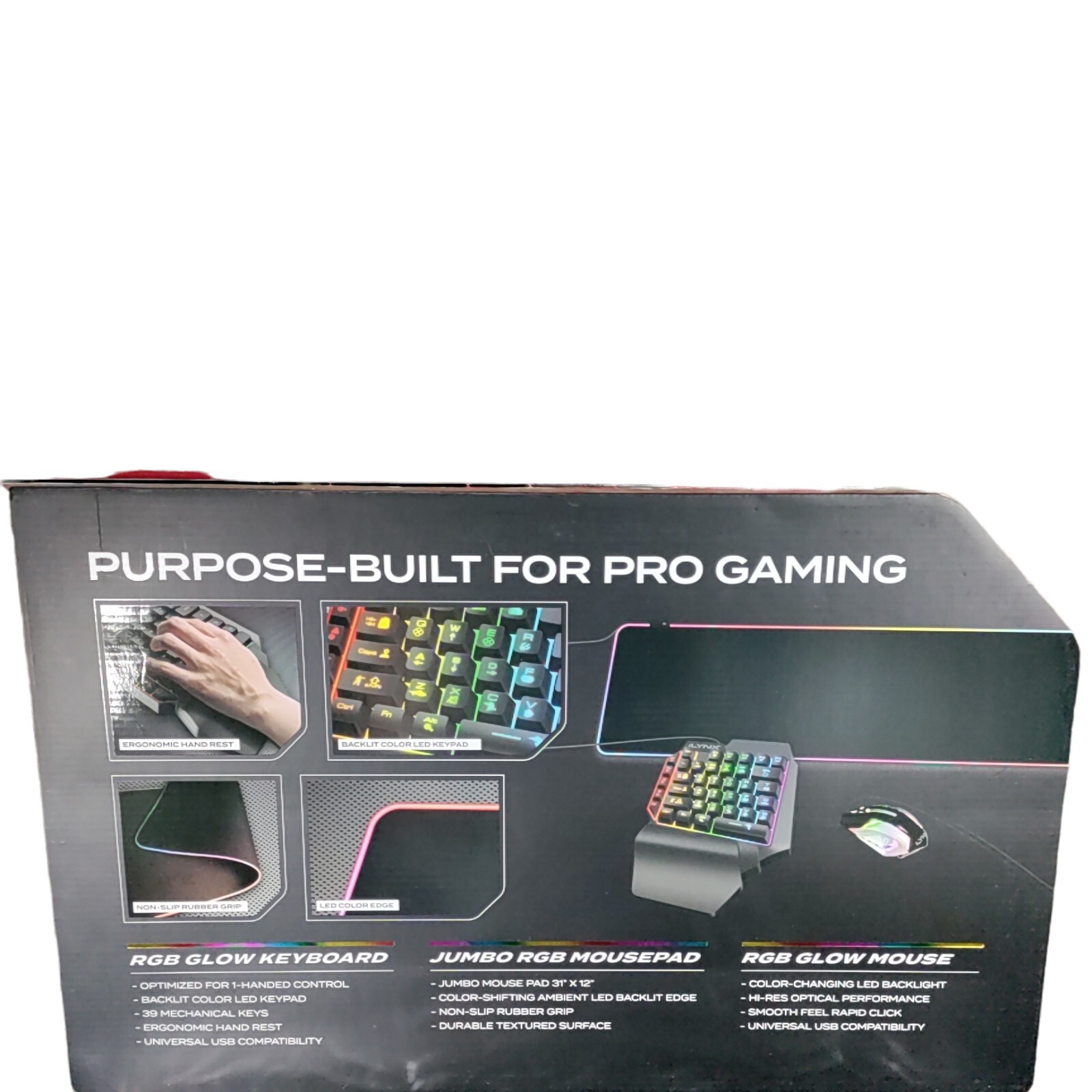 iLYNX VIPER 3 PC. CPU PRO GAMING SET RGB Glow Keyboard & Mouse High ...