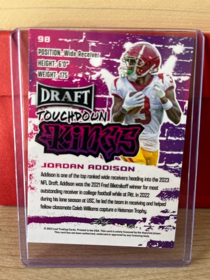 2023 Leaf Draft - TD Kings Green #98 Jordan Addison (RC) | eBay