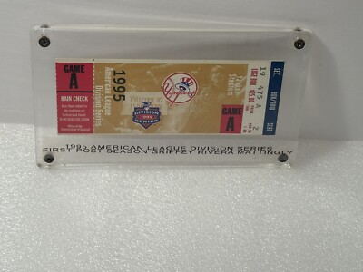 1995 ALDS Game A VINTAGE Ticket NY Yankees v. Mariners Griffey JR ...