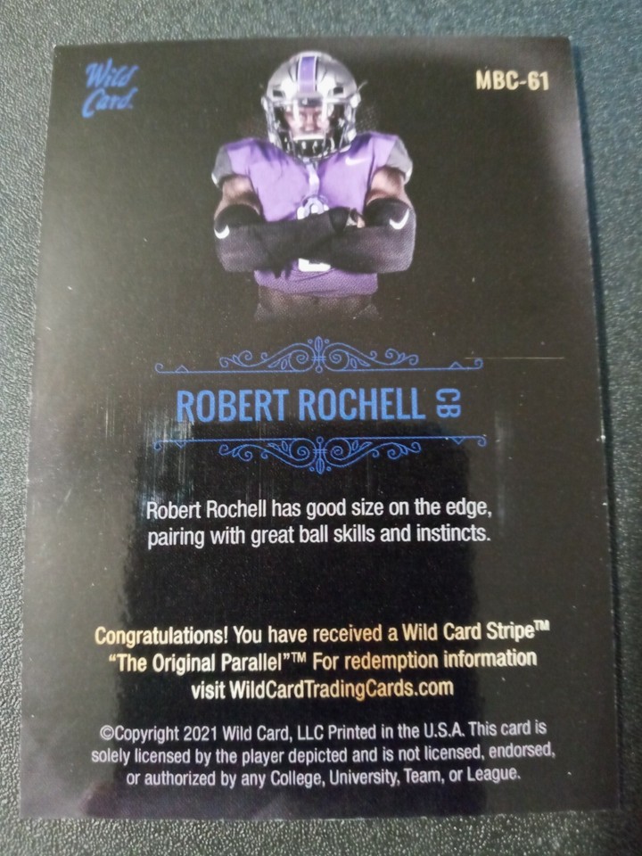 2021 Wild Card Matte Blue Stripe 5 Robert Rockell 25/150 # MBC-61 L.A ...