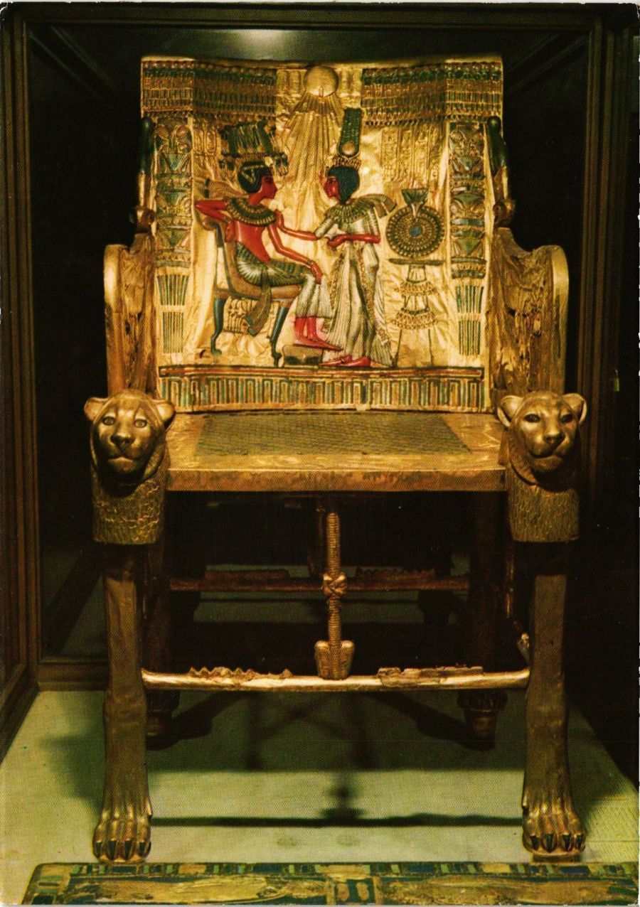 CPM EGYPTE Cairo Egyptian Museum. King Tut Ankh Amen's Throne (343488 ...