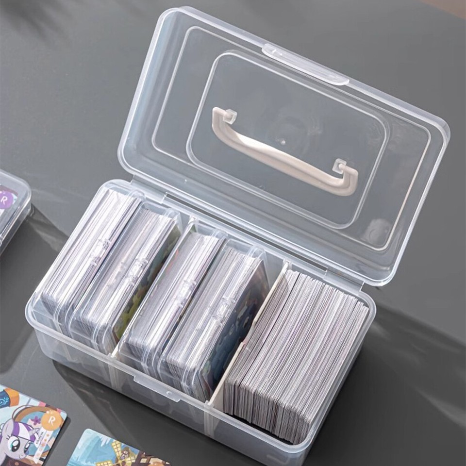 US Clear Plastic Trading Cards Storage Box Baseball Cards Holder ...
