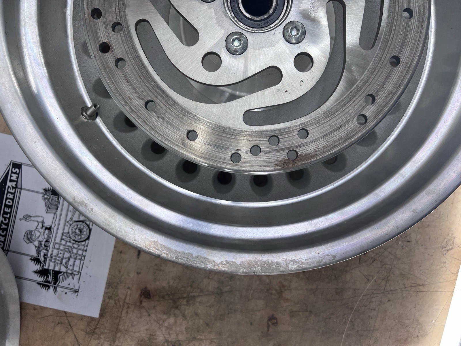 Harley Softail FLSTF Fat Boy Front & Rear Solid Wheel Rim 17x3.5 17x6 ...