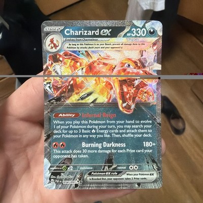 Pokémon TCG Charizard EX Holo Double Rare Card SV Paldean Fates 054/091 ...