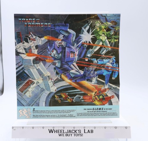 Metroplex Blurr Insert Poster Glow In The Dark 1985 G1 Transformers ...