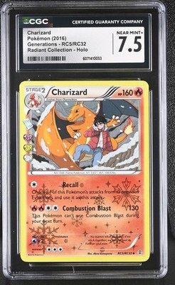 CGC 7.5 Charizard 2016 Generations RC5/RC32 Radiant Collection Holo ...