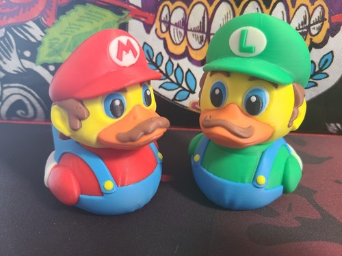 Nintendo Mario Luigi Duck Set 3D Printed Small Size Jeep Duck Plastic ...