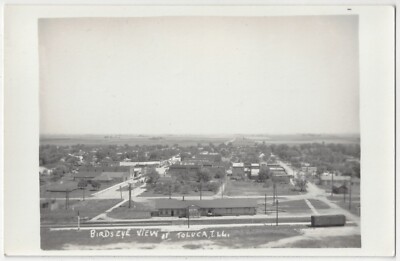1950's Toluca, Illinois REAL PHOTO Railroad Station, Town View - DEPOT ...