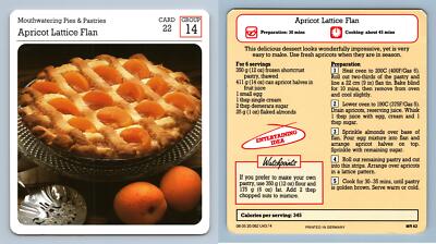 Apricot Lattice Flan #22 - Pies - My Favourite Recipes Cardmark Card ...