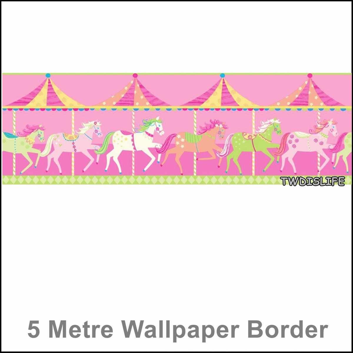 Purple Horse Wallpaper Border