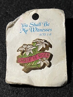 “He Is Risen” White Lily Pin | eBay