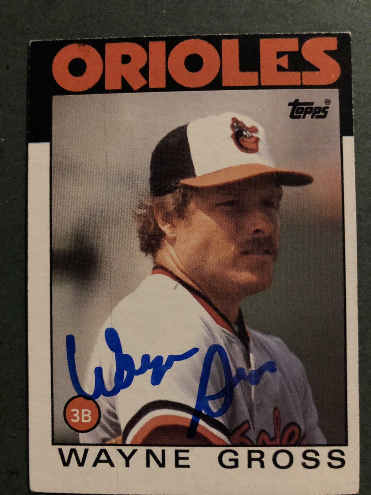 Autographed 1986 Topps Baseball Card Wayne Gross Baltimore Orioles | eBay